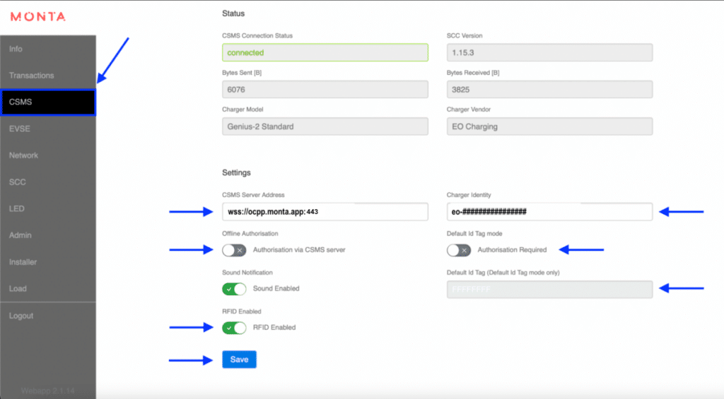 EO Integration Guide - Monta Help center