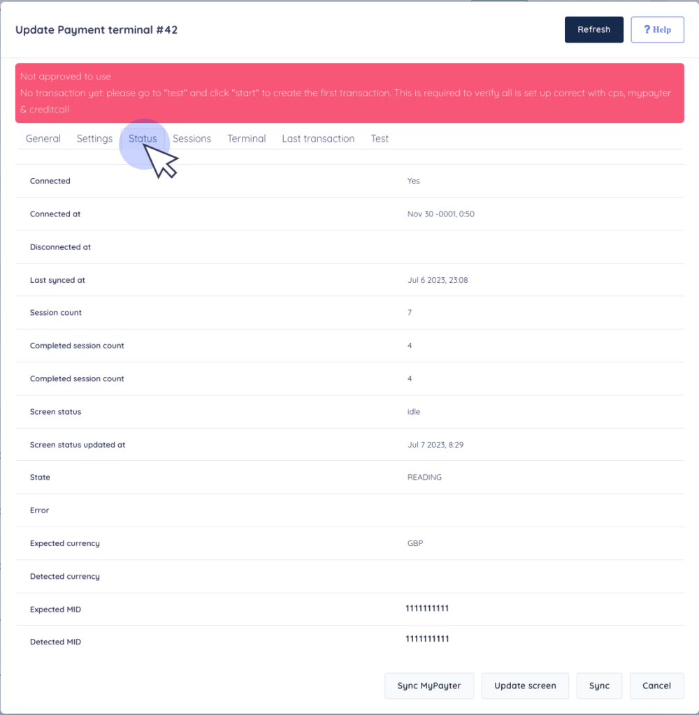 Connect a Payter terminal to a Team - Monta Help center